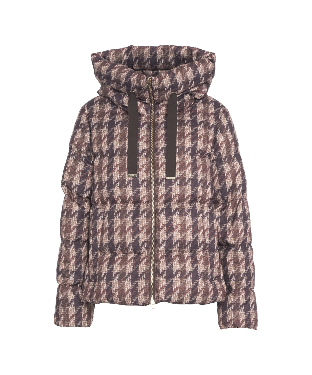 Herno Houndstooth puffer jacket Brown Women – MAXIMILIAN.it