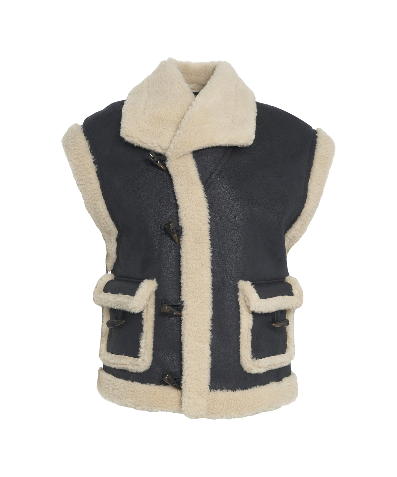 Munthe Shearling gilet 'Lurple' Black Women – MAXIMILIAN.it