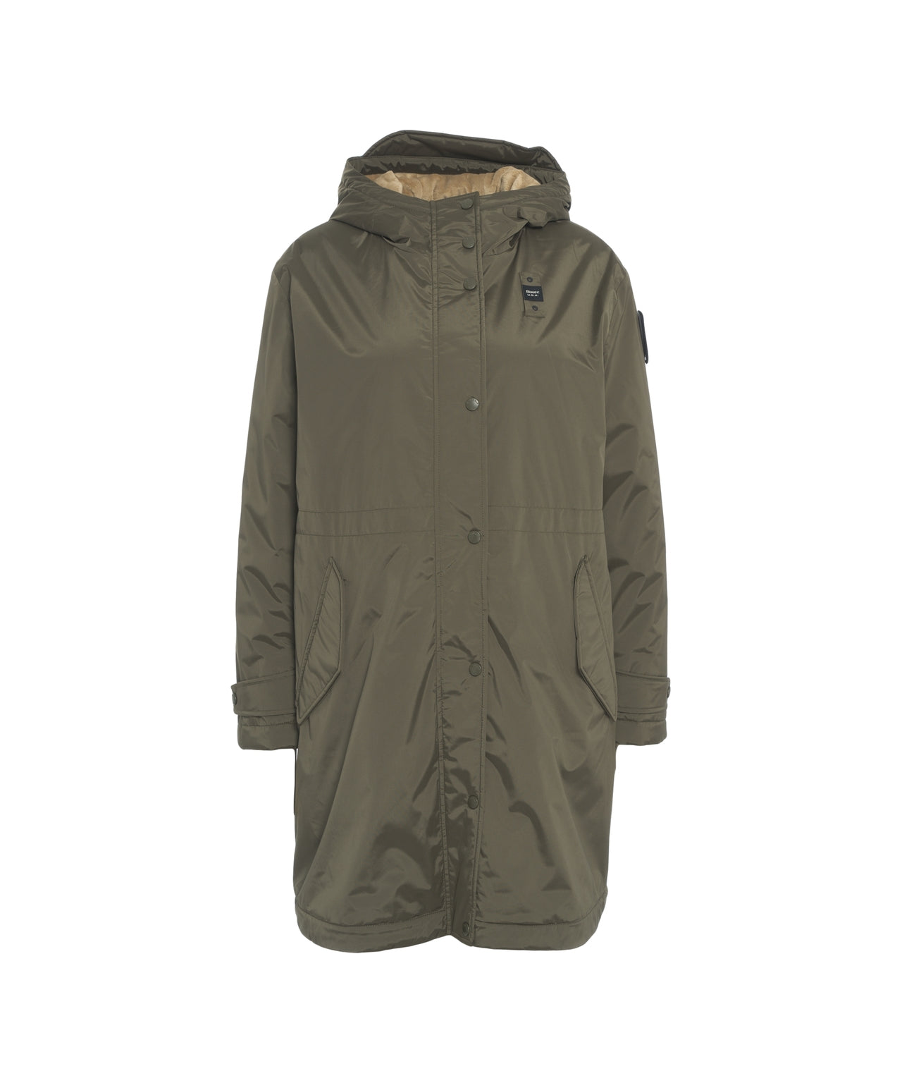 Blauer Parka with hood Olive Women – MAXIMILIAN.it