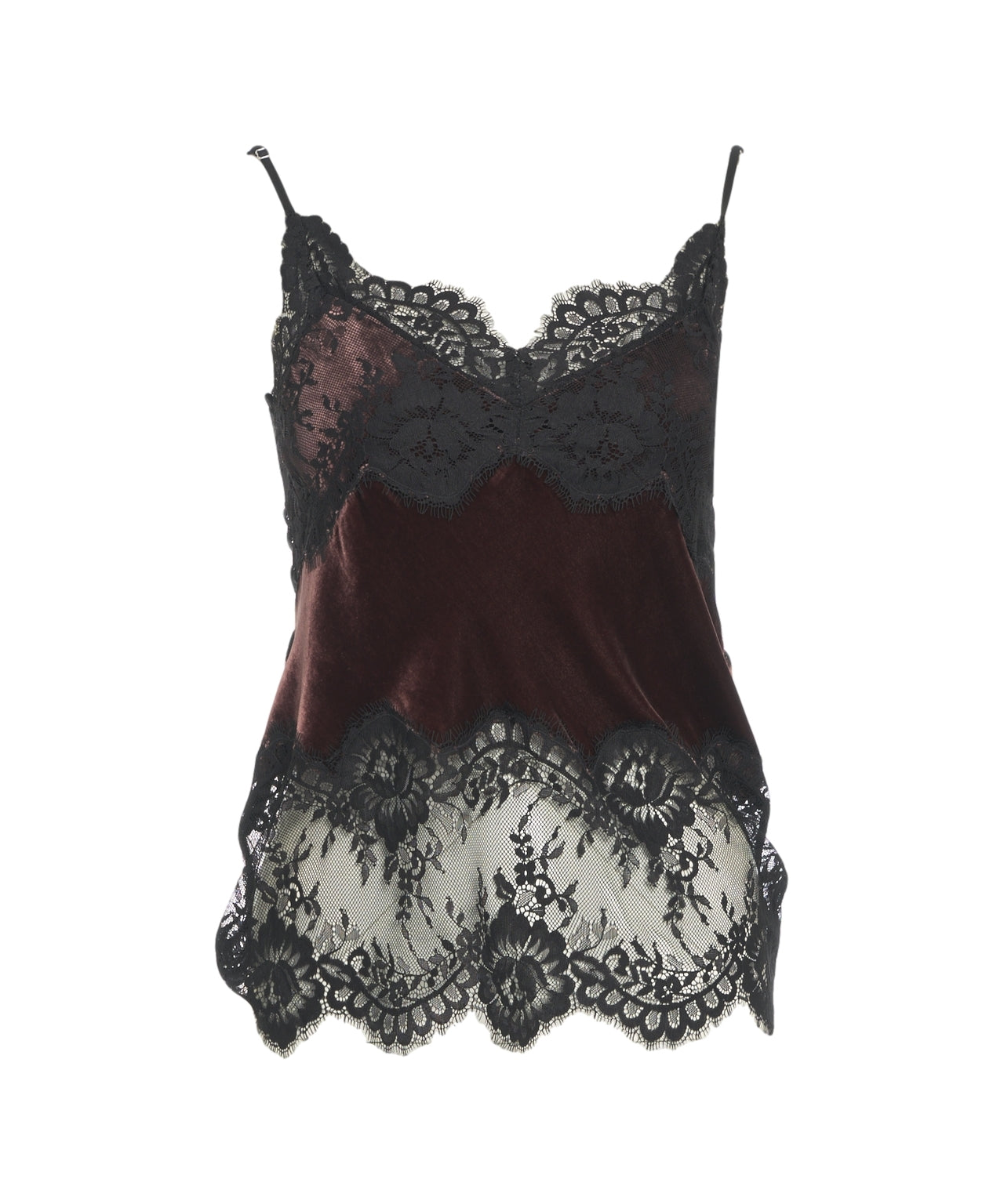 Herskind Velvet and lace top 'Gilly' Brown Women – MAXIMILIAN.it
