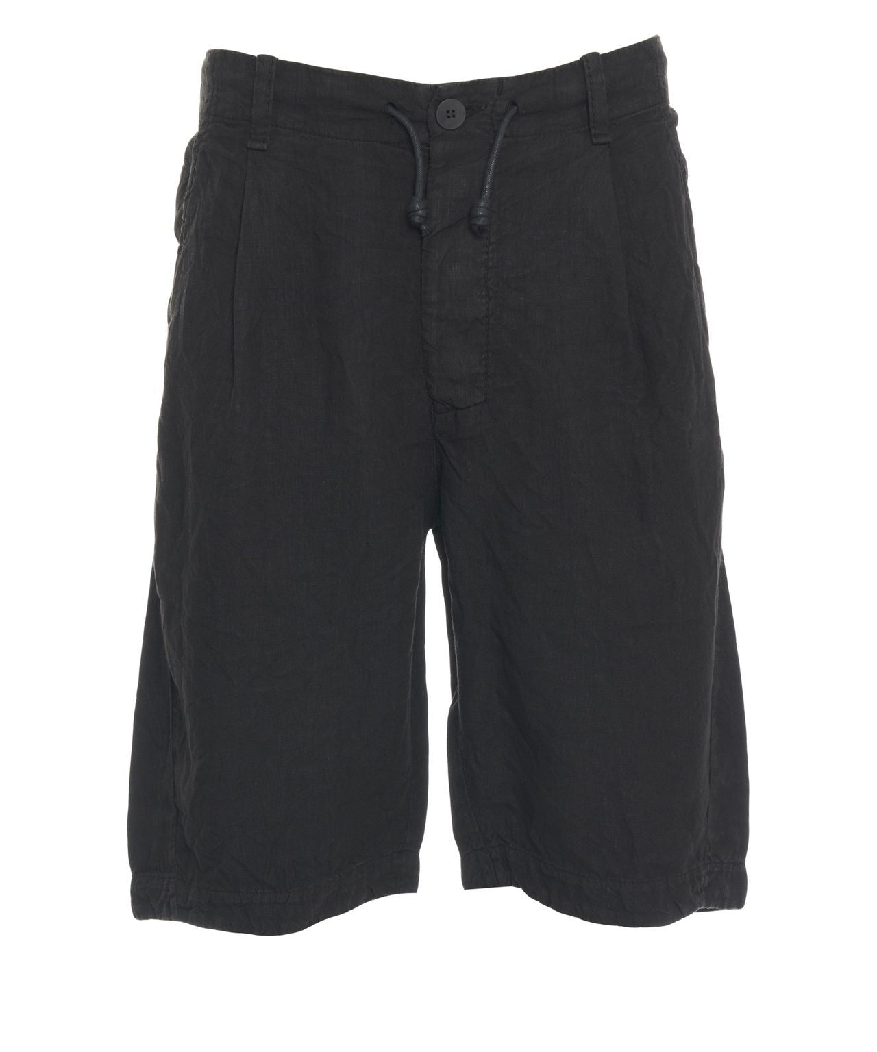 Transit Bermuda in lino Nero Uomo – MAXIMILIAN.it